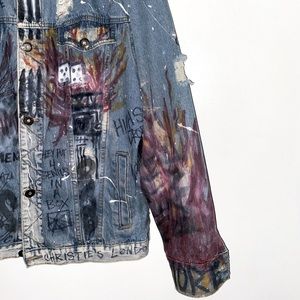 ST.R | Jackets & Coats | 1 Custom Made Denim Jacket Hand Painted By Str ...